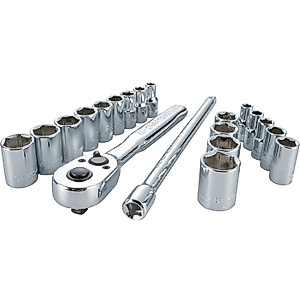 CRAFTSMAN Socket Set, SAE/Metric, 1/4" Drive, 20Piece (CMMT12008)