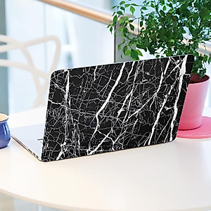 Livelynine Black Marble Wallpaper for Kitchen Counter Top Black Peel and Stick Contact Paper for Countertops Waterproof Desk Dresser Table Cover Sticker Renter Friendly Countertop Vinyl Wrap 15.8x78.8