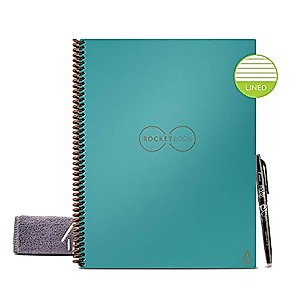 Rocketbook Smart Resuable Notebook, Core Letter Size Spiral Notebook, Neptune Teal, Lined, (8.5" x 11")