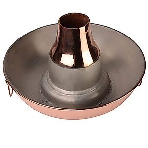 Chafing Dishes Dutch Oven for Bread Making Thickened Gas Copper Hot Pot Liquefied Gas Cassette Tableware Metal Copper Fire Boiler Home Shabu-shabu Hot Pot (Color : Brass, Size : 34cm)