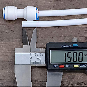 Plastic 3/8-3/8 Straight Push Water Filter Connect Quick Fitting Connector for RO Pack of 5