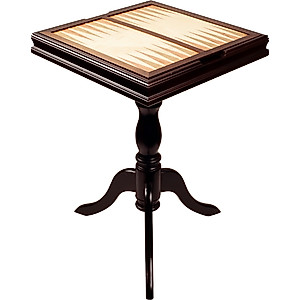Hey! Play! Deluxe Chess & Backgammon Table by Trademark Games, Brown/White/Tan, 27x18.125x18.125