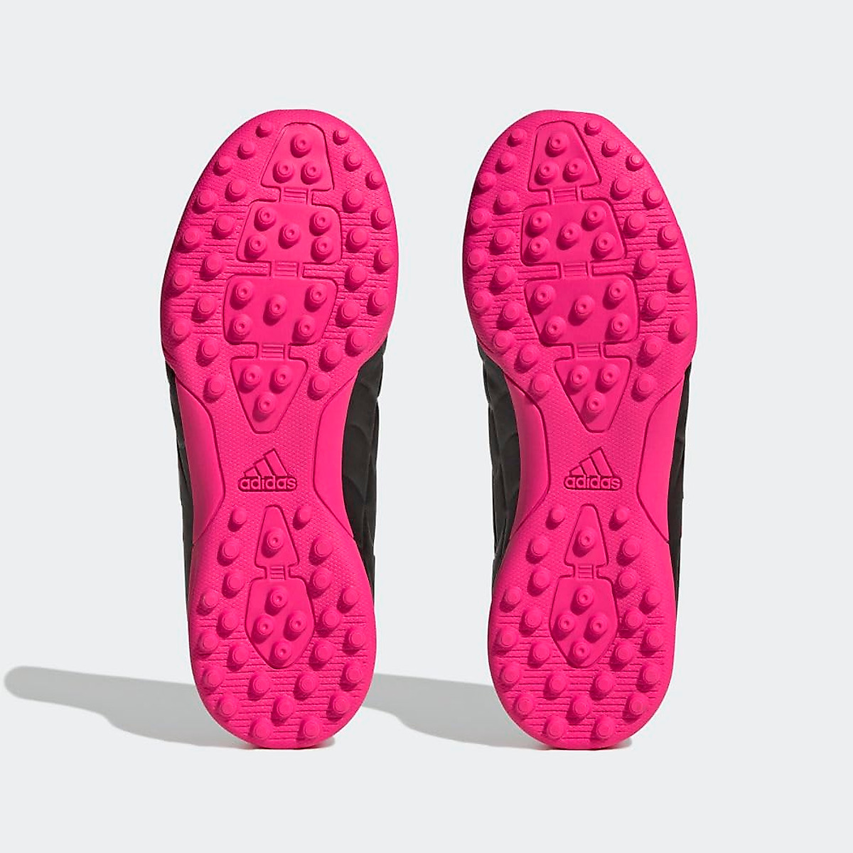 adidas Copa Pure.3 Turf Soccer Shoe, Black/Zero Metallic/Team Shock Pink, 1 US Unisex Little Kid