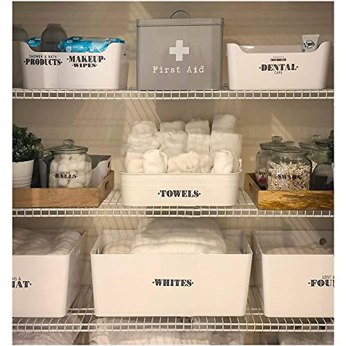 Talented Kitchen Farmhouse Bathroom Beauty Organization Labels – 72 Bathroom & Makeup Organization Preprinted Sticker. Water Resistant, Canister Labels. Jar Decals Bath Storage (Set of 72 – Bathroom)