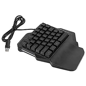 G30 One Handed Gaming Keyboard , Professional LED Backlit Keyboard , Compact 35 Keys Half Keyboard Gaming Keypad for win2000 ,XP ,Me ,Vista7 ,8 ,OS X Black