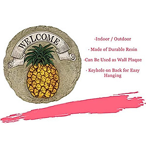 Spoontiques - Garden Décor - Pineapple Stepping Stone - Decorative Stone for Garden