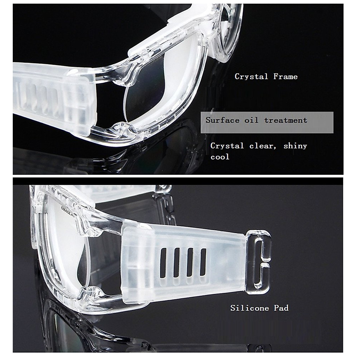 Wonzone Unisex Kids Sport Glasses Anti-Fog Protective Safety Goggles w/Adjustable Strap for Basketball Football Hockey Rugby Baseball Soccer Volleyball and More (Transparent White)