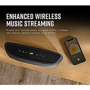 Polk MagniFi Mini AX Sound Bar (2022 Model), Dolby Atmos and DTS:X Certified, Polk's Patented VoiceAdjust & SDA Technologies, Ultra-Compact Design, Easy Setup,Black