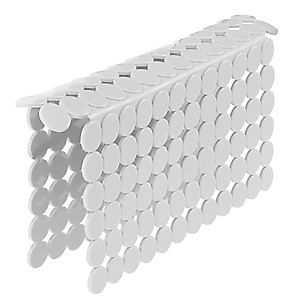 mDesign Adjustable Kitchen Sink Dish Drying Mat/Grid - Soft Plastic Sink Protector, Cushions Sinks, Dishes - Quick Draining Circle Design - Includes 1 Saddle, 2 Large Mats - Set of 3 - Light Gray