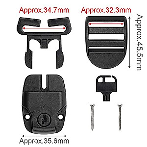 4 Sets Spa Hot Tub Cover Clips Latch Replacement Kit Hot Tub Cover Latches Clip Lock for Cover Straps with Keys and Hardwares Accessories (4 Sets), 50x46mm