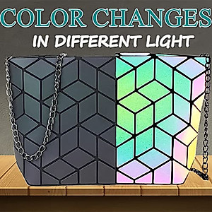 Obvie Geometric purse PU leather chain crossbody purse clutch purses for women