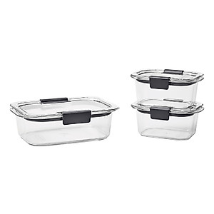 Rubbermaid Brilliance Leak-Proof Food Storage Containers Set (16 Pieces Total) | BPA-Free & Stain Resistant