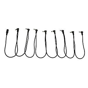 Monoprice 8-Head Multi-Plug Daisy-Chain Cable - 12-Inch, 2.1mm Pins for Guitar Pedal Power Adapters