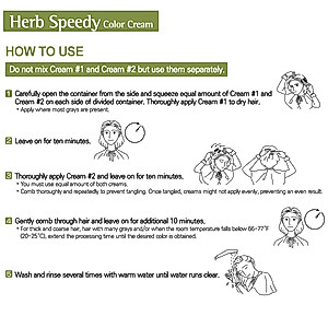 DONGSUNG Herb Speedy Color Cream (Soft Black, 1 Pack), PPD-Free Ammonia-Free Vegan Hair Dye with Sun Protection, Odorless, Gentle for Sensitive Scalp, No Eye or Scalp Irritation