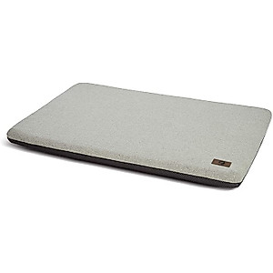 Panku Large Dog Bed, Washable Waterproof Memory Foam Crate Mat, Outdoor Bed, Calming Mat (Grey, 35x22x2)