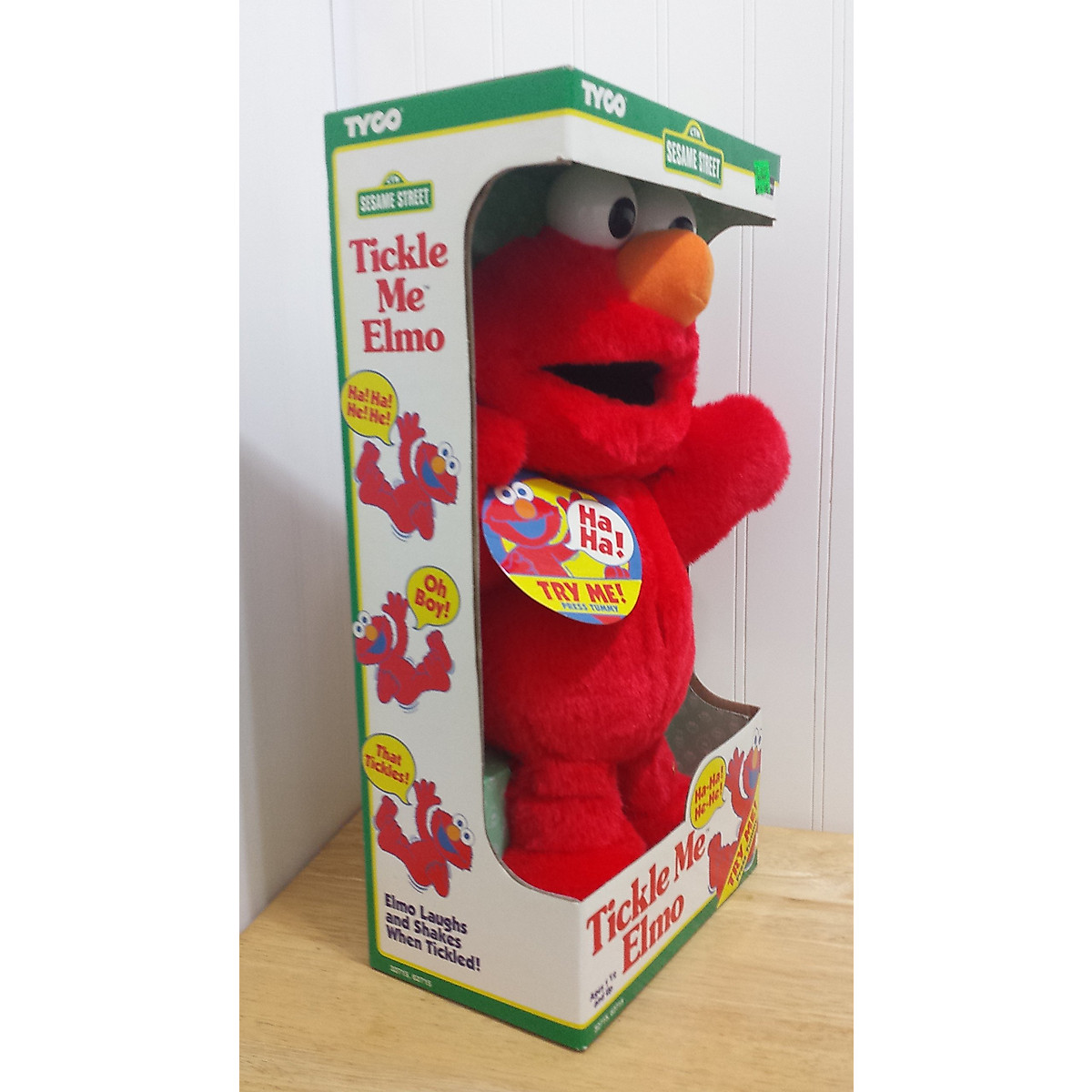 Jim Henson Productions, Inc. Tickle Me Elmo Original 1995 Vintage Plush Doll by Tyco