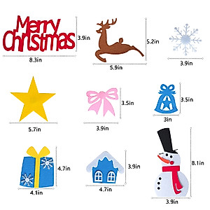 Nackiy 3.3ft DIY Lighted Felt Christmas Tree 36 Pcs Xmas Tree for Toddler Christmas Gift for kid Clearance Christmas Crafts for Kids Gift with String Light (Batteries Not Included)