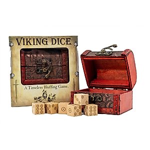 Ancient Toys Viking Dice from A Fast-paced Bluffing Game Similar to Liar’s Dice, Mia, Dudo and Perudo. Great Party Game That is Fun and Easy to Learn!…