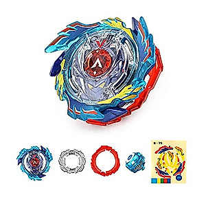 mopogool Battling Tops Burst B-73 Valkyrie.6V.Rb Genesis Valtryek Gyro Toys with Bey Burst Battle Sparking Launcher LR RightLeft Turning and Grip Spin Top Booster Starter Toy