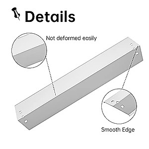 Clivimi 18 15/16" Stainless Steel Gas Grill Replacement Parts with Grill Hanger Brackets for Chargriller 3001, 3008, 3030, 4000, 4208, 5050, 5072, 5252, 5650, King Griller 3008, 5252, Fit Grill Burner
