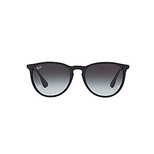 Ray-Ban RB4171 Erika Sunglasses + Vision Group Accessories Bundle for womens (Rubber Black/Light Grey Gradient Dark Grey (622/8G)