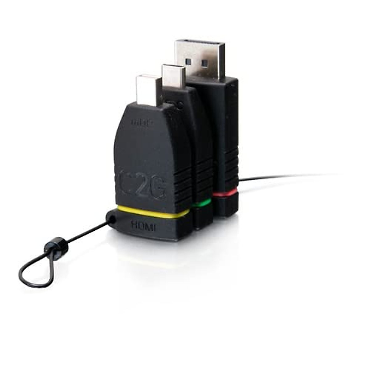 C2G Universal 4K HDMI Adapter Ring with Color Coded Mini DisplayPort, DisplayPort, and USB-C (Renewed)
