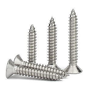 DubMag Tapping Screws,Screw Bolt,304 Stainless Steel Countersunk Head Hexagon Socket Self Tapping Screws, Flat Head Screws, Self Tapping Wood Screws, M2M3M4M5M6,M4*8(50pcs (Color : M5*12(50pcs)