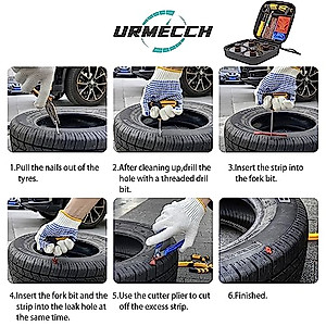 URMECCH Lifting Jack Pad for Tesla Model 3/Y/S/X, 4PCS Rubber Jack Pad Adapter Pucks Tool Chassis Jack Point Pad Sturdy Adapter, Car Tire Repair Tool Kit with Storage Box