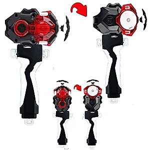 CombatGyro B-184 Launcher LR Bay Blades Toy DB B-191 Dangerous Belial All Might-2 Dynamite Battle Starter Set Grip Metal Fusion Bey Battling Tops Burst Gaming Toy Gift for Boys Age 4-7 8-12+