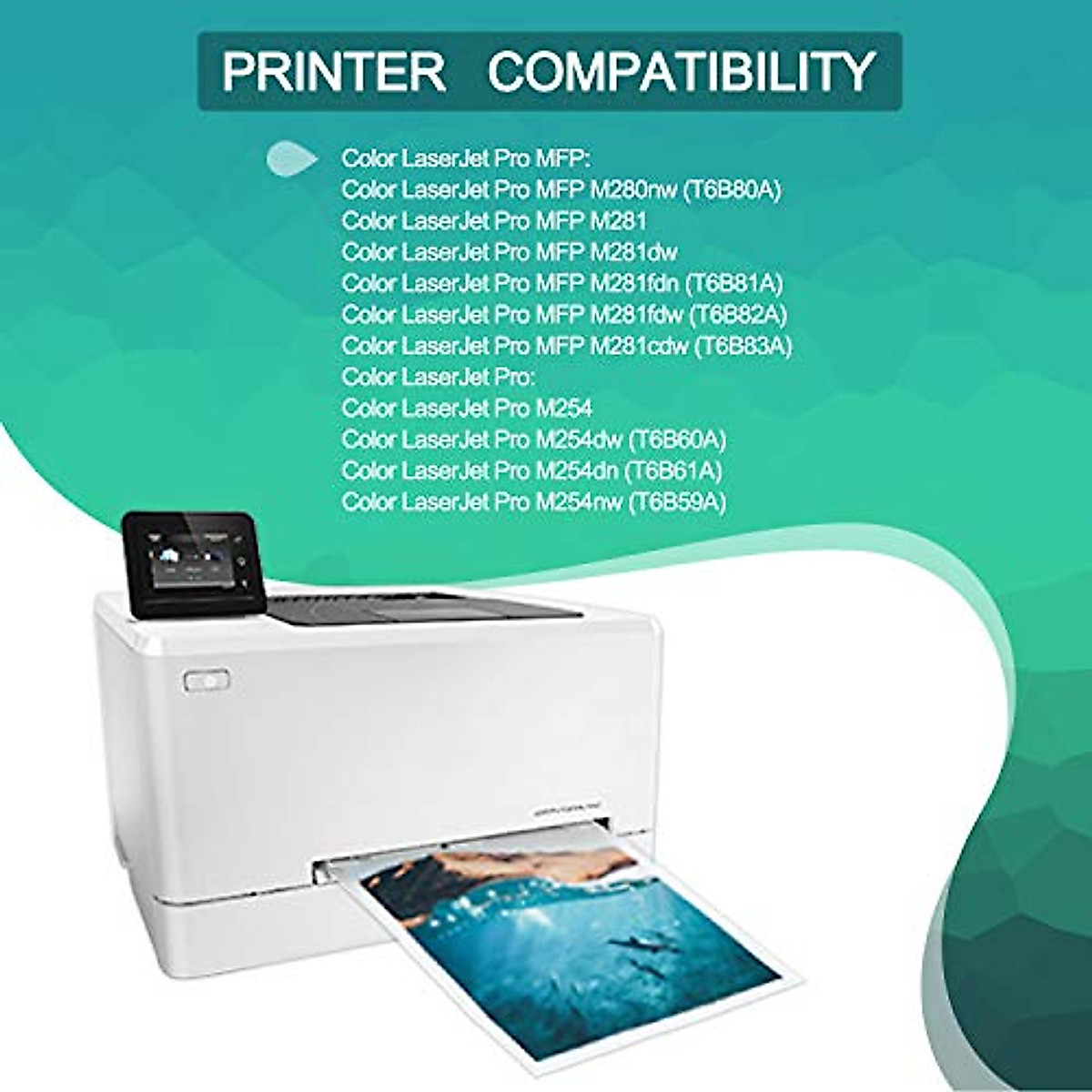 GREENBOX Compatible Toner Cartridge Replacement for HP 202X 202A CF500X CF501X CF502X CF503X for HP Color Laserjet Pro MFP M281fdw M281dw M281cdw M280nw M281fdn M281m 254dwm 254dnm 254m 254nw(4 Packs)