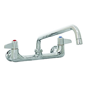 T&S Brass 5F-8WLX10 5F-8Wlx10, Faucet, Wall Mount, 8-Inch Centers, 10-Inch Swivel Nozzle