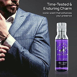 Beverly Hills Polo Club Body Spray for Men - BHPC Champion - Notes of Vanilla, Lily, Oakmoss & Patchouli - Long Lasting Body Mist Cologne Scent - Ideal Gift for Him, 6oz