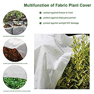 KHBNHJ Weed Barrier or Plant Covers Freeze Protection, Garden Landscape Fabric Heavy Duty Ground Cover,Premium Control Weed Block Garden Mat for Gardens(4.9x26.2FT), 210201YF28-2-10419-1557554701