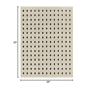 LUXE WEAVERS Modern Geometric Dots Cream 2x3 Area Rug