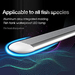 Super Slim LED Aquarium Lighting Aquatic Plant Light , Extensible Waterproof Clip on Lamp for Fish Tank (LY1017D（6.7in/5W）)