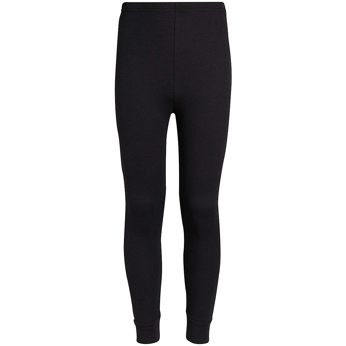 Arctic Hero Boys' Thermal Underwear - 4 Piece Waffle Knit Top and Long John Set (Size: 2-18), Size 8-10, Black/Ecru