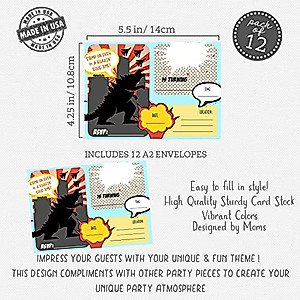 Monster Dragon Type Party Supply Package Set (Invitations)