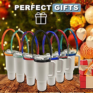 Water Bottle Holder with Strap for Stanley Cup Owala Water Bottle, Durable Silicone Water Bottle Strap Fits 1-40oz Bottles, Water Bottle Handle with Strap for Carrying in Hiking Cycling Gyms