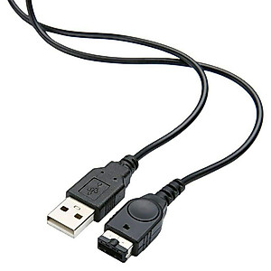 FASTROHY 2Pcs USB Charger Charging Cable for Nintendo DS NDS Gameboy Advance SP GBA SP Video Games Accessories, Black