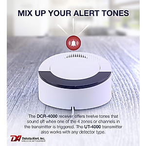 Dakota Alert Wireless Doorbell - UTDCR-4000 One Mile Long Range Wireless Door Bell 4000ft, Doorbell, Panic Button, Mailbox Alert System, Universal Transmitter & DCR-4000 Wireless Receiver