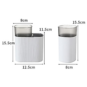 Yalych Utensil Caddy Double Layer Chopsticks Cage Multifunction Tableware Storage Shelf Knives Spoon Cutlery Drain Rack Organizer Kitchen Accessories Pen Holder (Color : WhiteA)