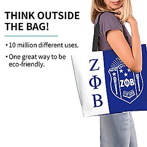 Lunch Bag Tote Bag Ze-ta Beta Large Women Reusable Beach Bags Shoulder Bag Handbag Waterproof for Travel Shopping One Size