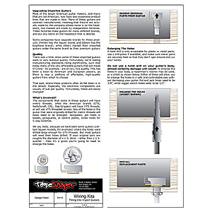 ToneShaper Guitar Wiring Kit, for Les Paul Standard