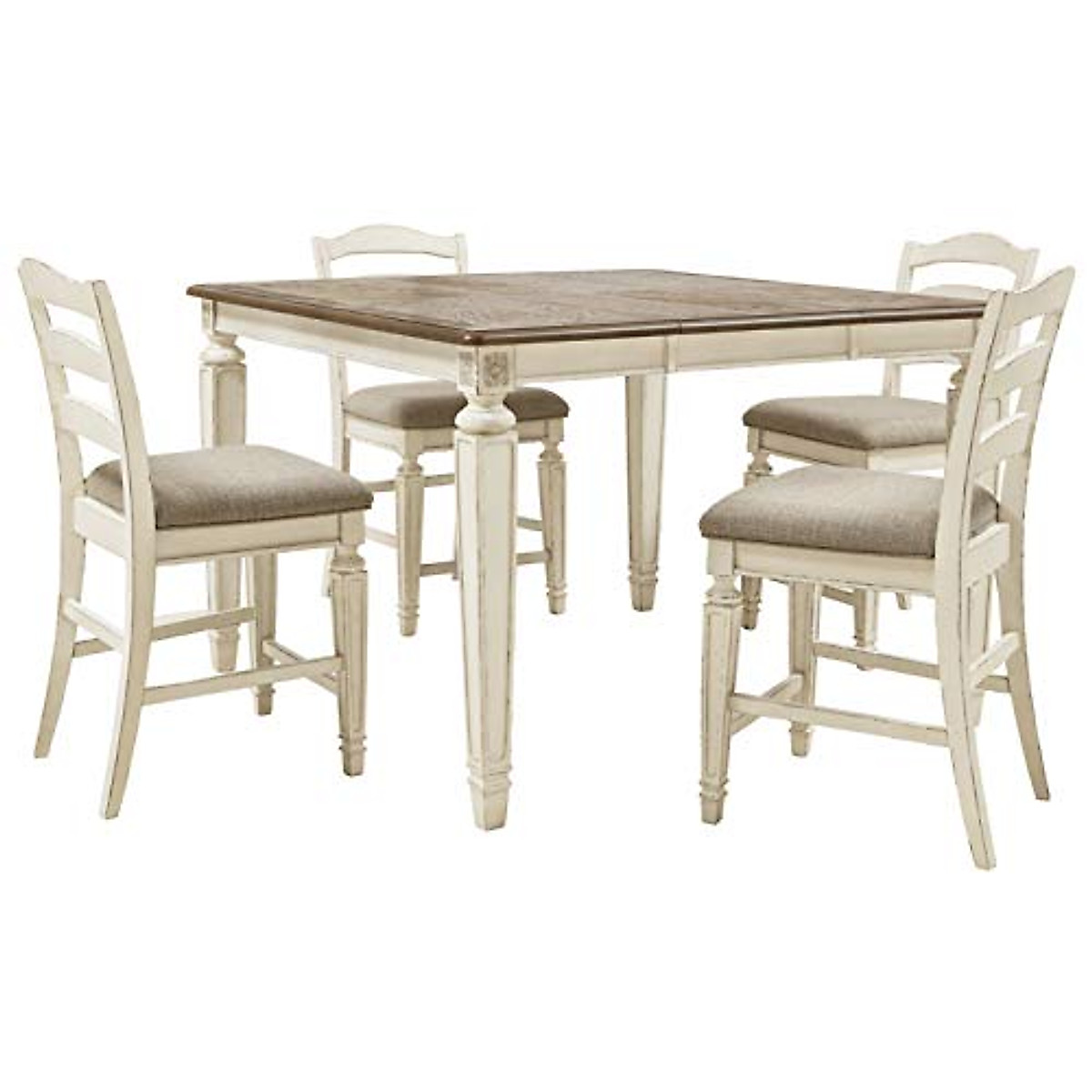 Signature Design by Ashley Realyn Dining Room Table, 0, Off White And Brown