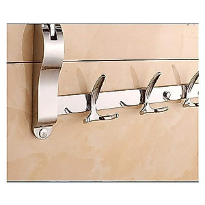 TOWEL BAR RACK Towel Rack Bathroom Stainless Steel Bath Towel Rod with Hook,Wall Mounted Swing Towel Bar - Bathroom Kitchen Swivel Towel Rack Hanger Holder Organizer,Folding Space Saver Towel Rail Tow