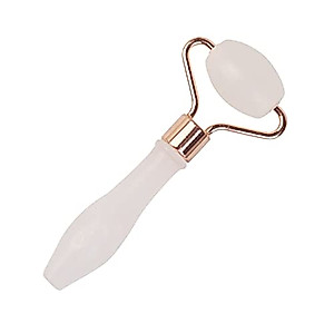 FRCOLOR Roller Jade Rolling Face Massager Jade Skin Rollers Jade Roller Face Massage Tools Facial Tools for Skin Care Massage Roller Scroll Wheel White Roller Stick Anti-Aging Skin Roller