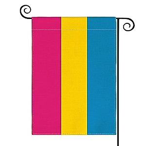AVOIN colorlife Pansexual Pride Rainbow Garden Flag Double Sided Outside, Progress LGBT Omnisexual Pride Yard Outdoor Decoration 12 x 18 Inch