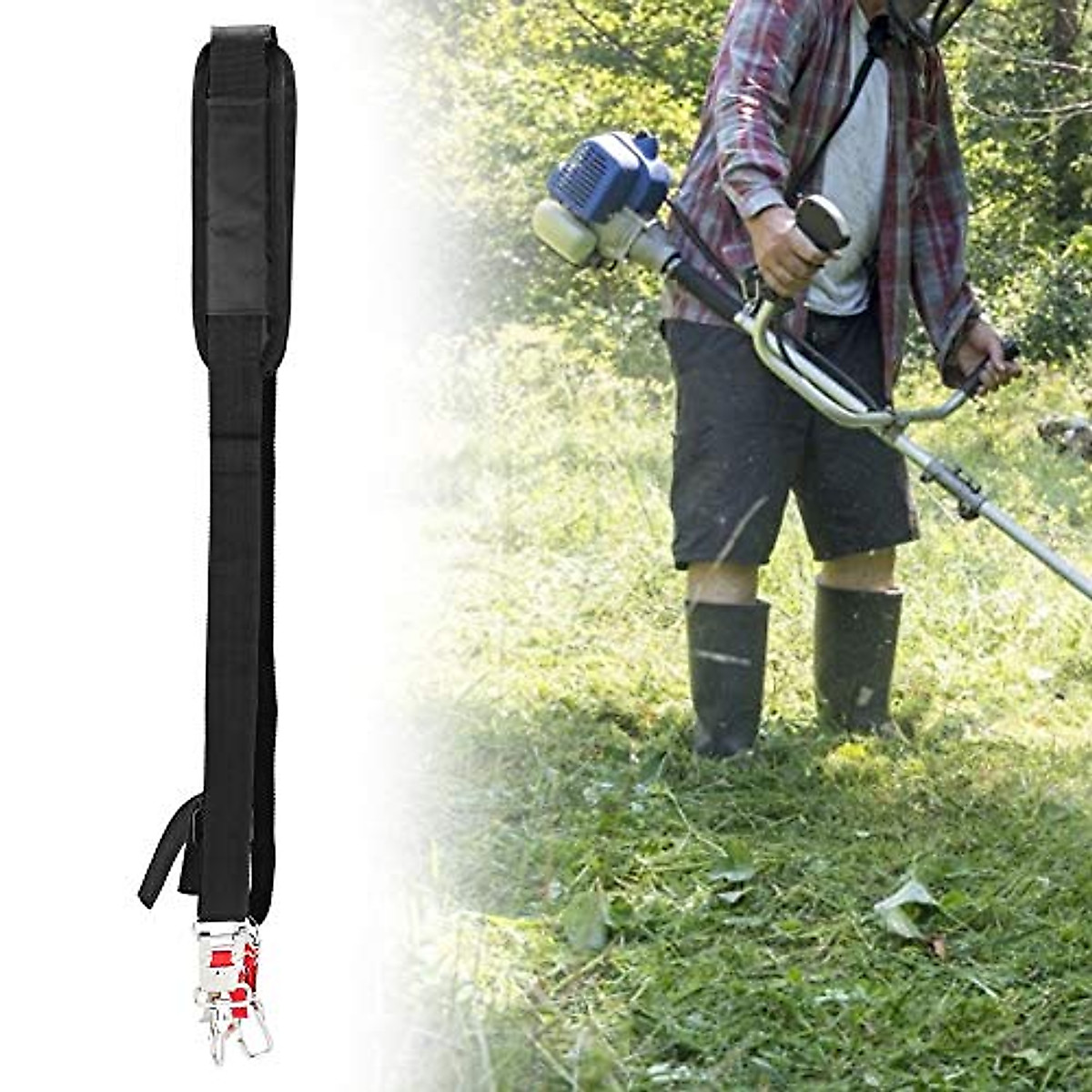 TOPINCN Strimmer Shoulder Harness Strap, Nylon Brush Cutter Trimmer Single Brush Cutter Easy Release Adjusted Shoulder Strap Garden Lawn