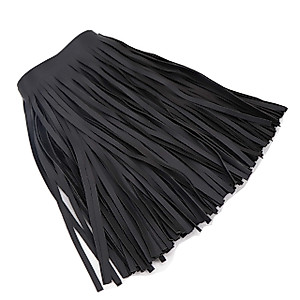 2 Yards Double Side Leather Fringe Trim Brazil Tassel Fringe DIY Clothes Handbad Leather Fringe 23cm 9 inch Wide