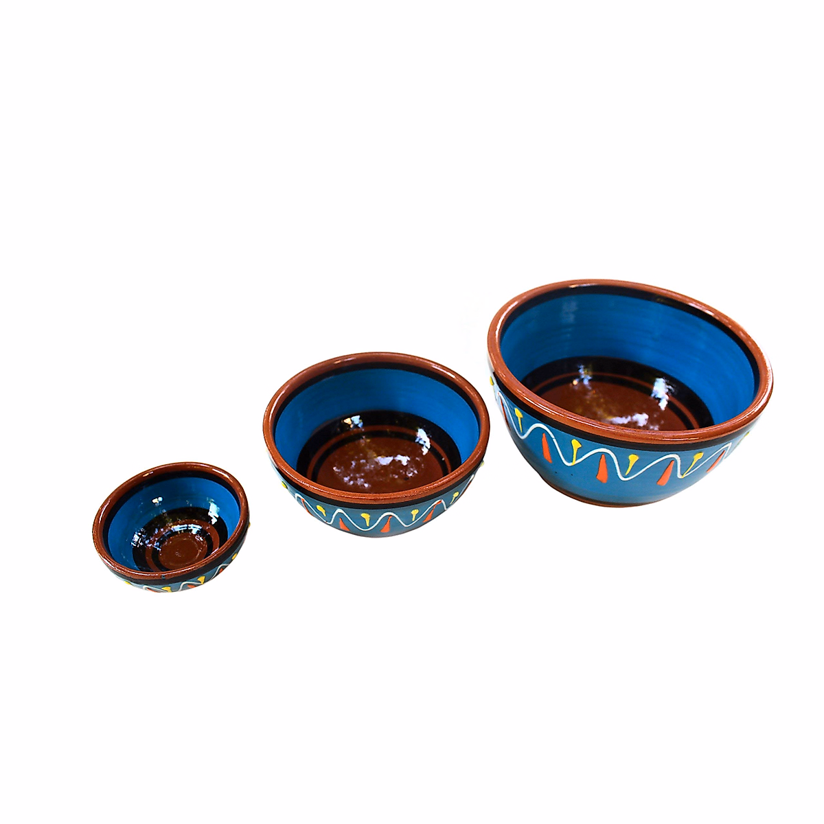 Cactus Canyon Ceramics Spanish Terracotta 5-Piece Breakfast Bowl Set (European Size), Multicolor